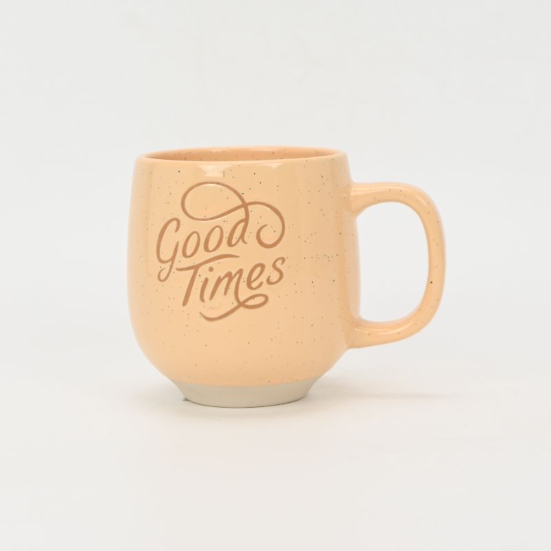 Barrel-Shaped Ceramic Mug with Floral Quote Design–Fresh Color Coffee ...